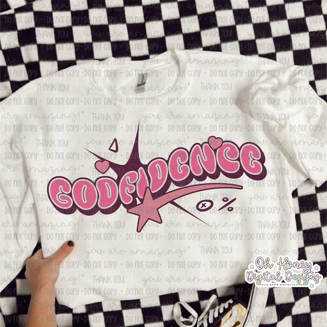 Godfidence - Pink - PNG - JUNE 2025 – Oh Honey Digital Designs