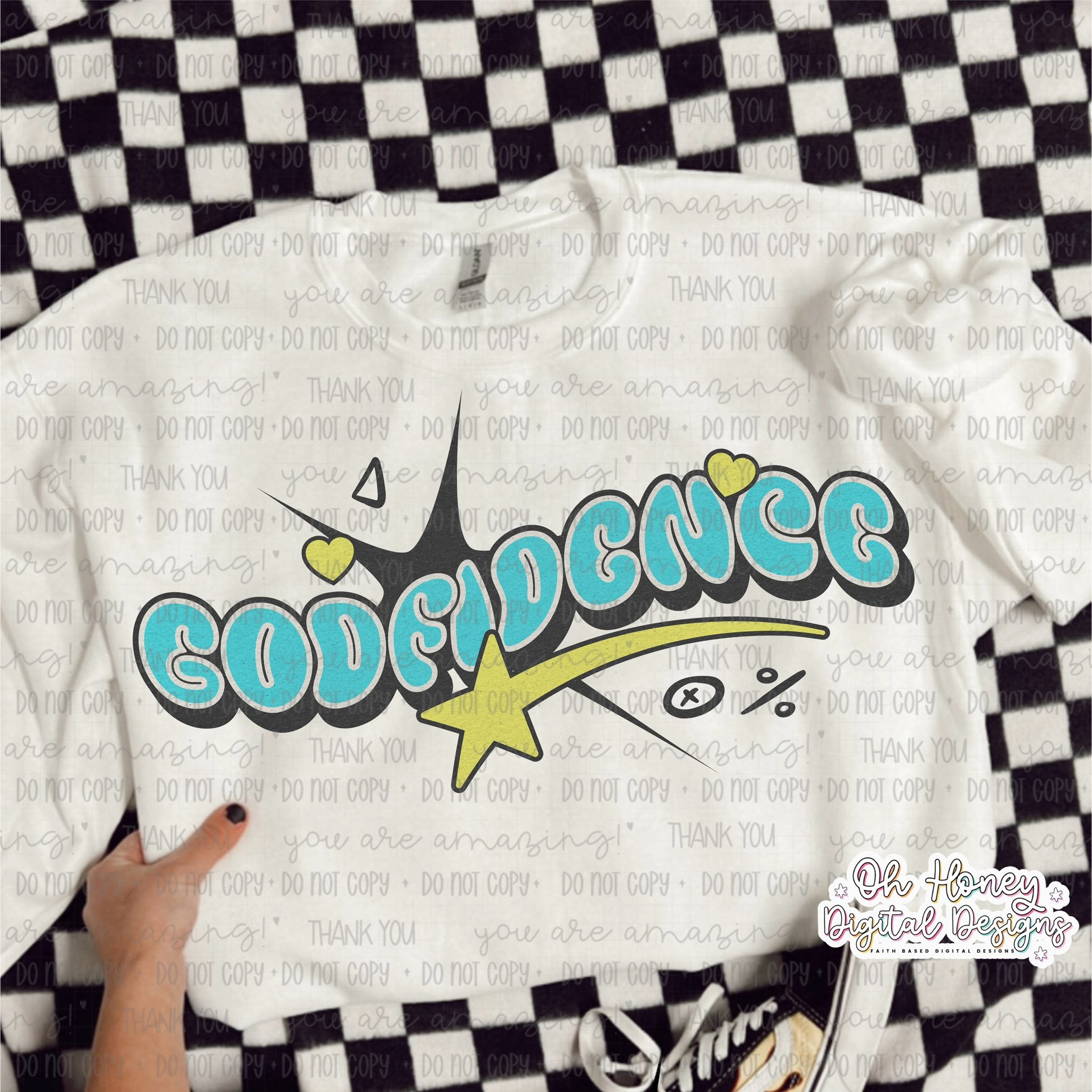 Godfidence - Blue - PNG - JUNE 2025 – Oh Honey Digital Designs