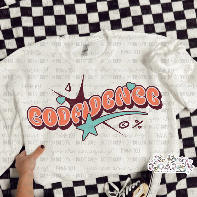 Godfidence - Orange - PNG - JUNE 2025 – Oh Honey Digital Designs