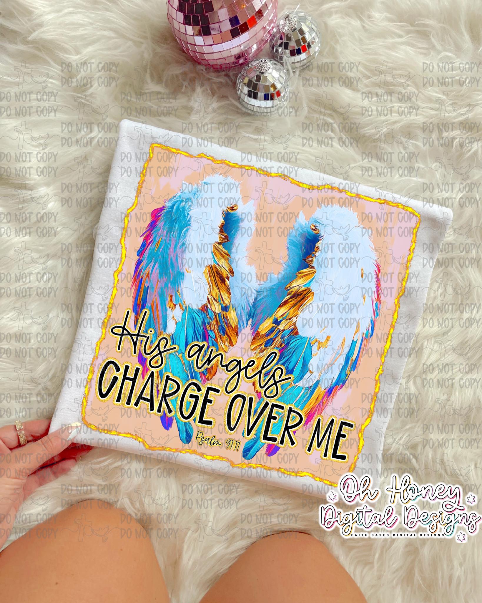 His Angels Charge Over Me - PNG - JULY 2025 – Oh Honey Digital Designs