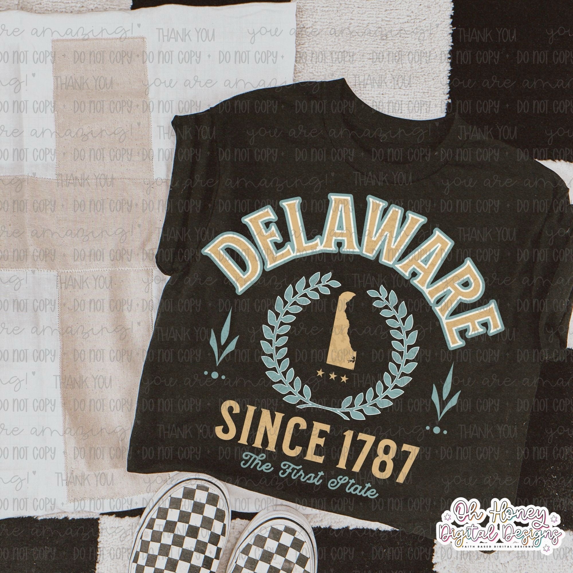 Delaware - Varsity - PNG MAY 2025 – Oh Honey Digital Designs