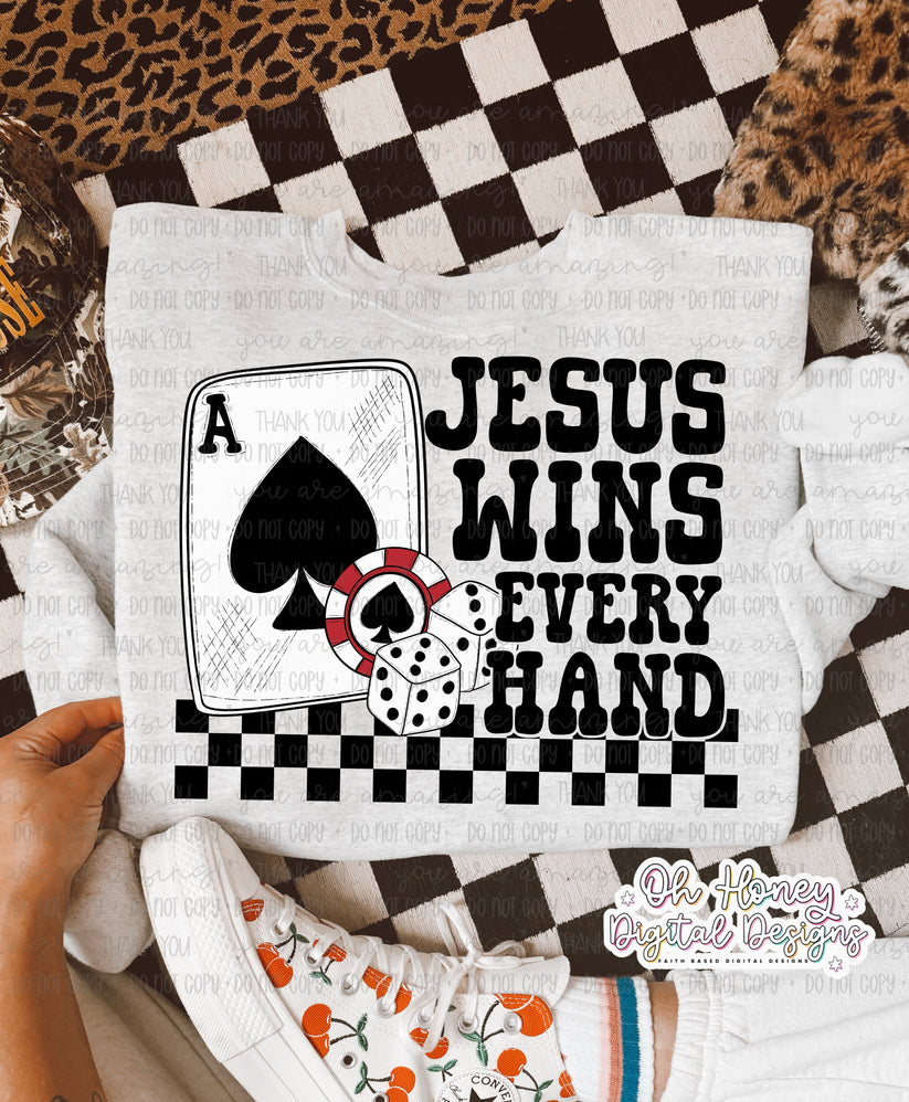 Jesus Wins Every Hand - PNG - AUGUST 2025 – Oh Honey Digital Designs
