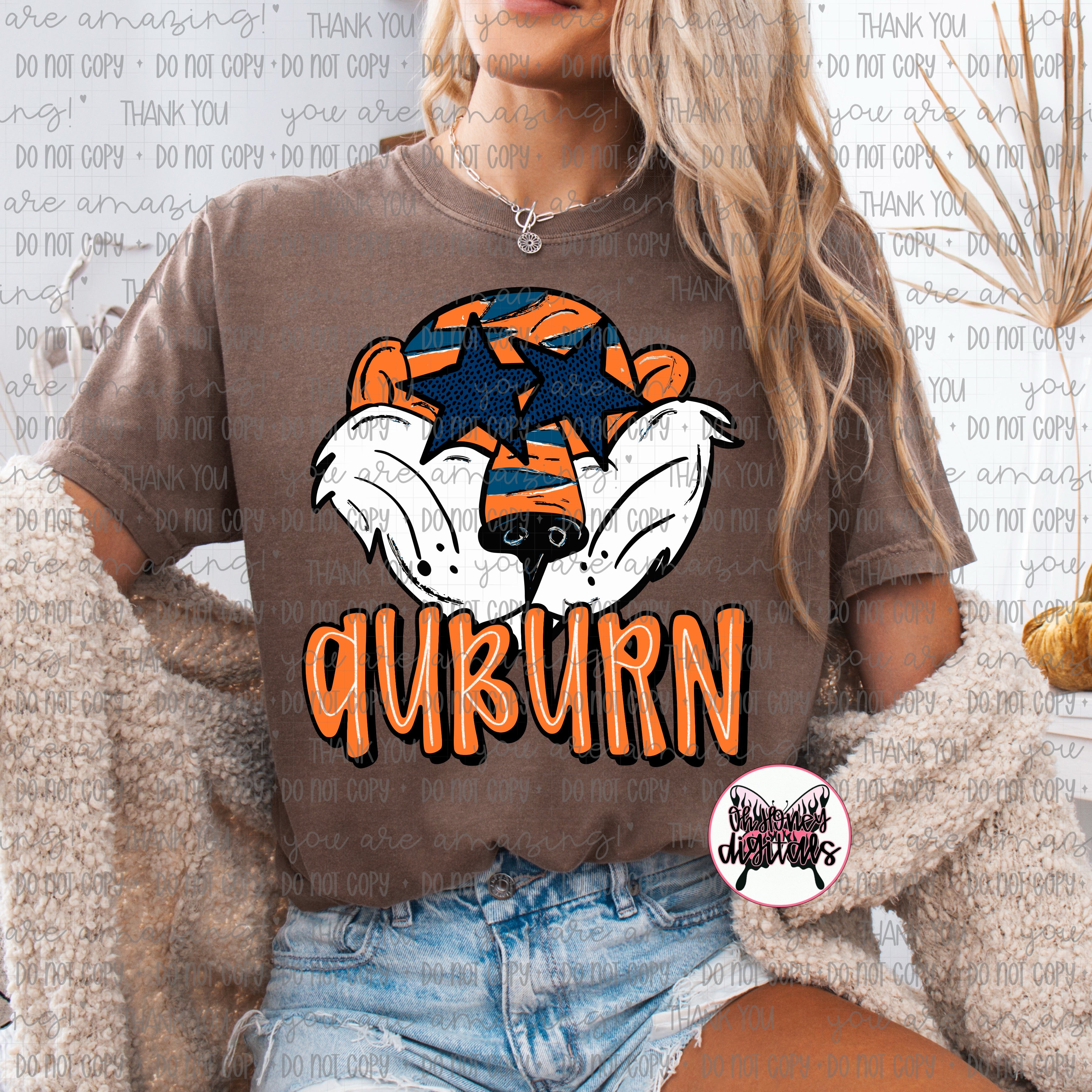Auburn - Mascot - PNG MARCH 2025 – Oh Honey Digital Designs