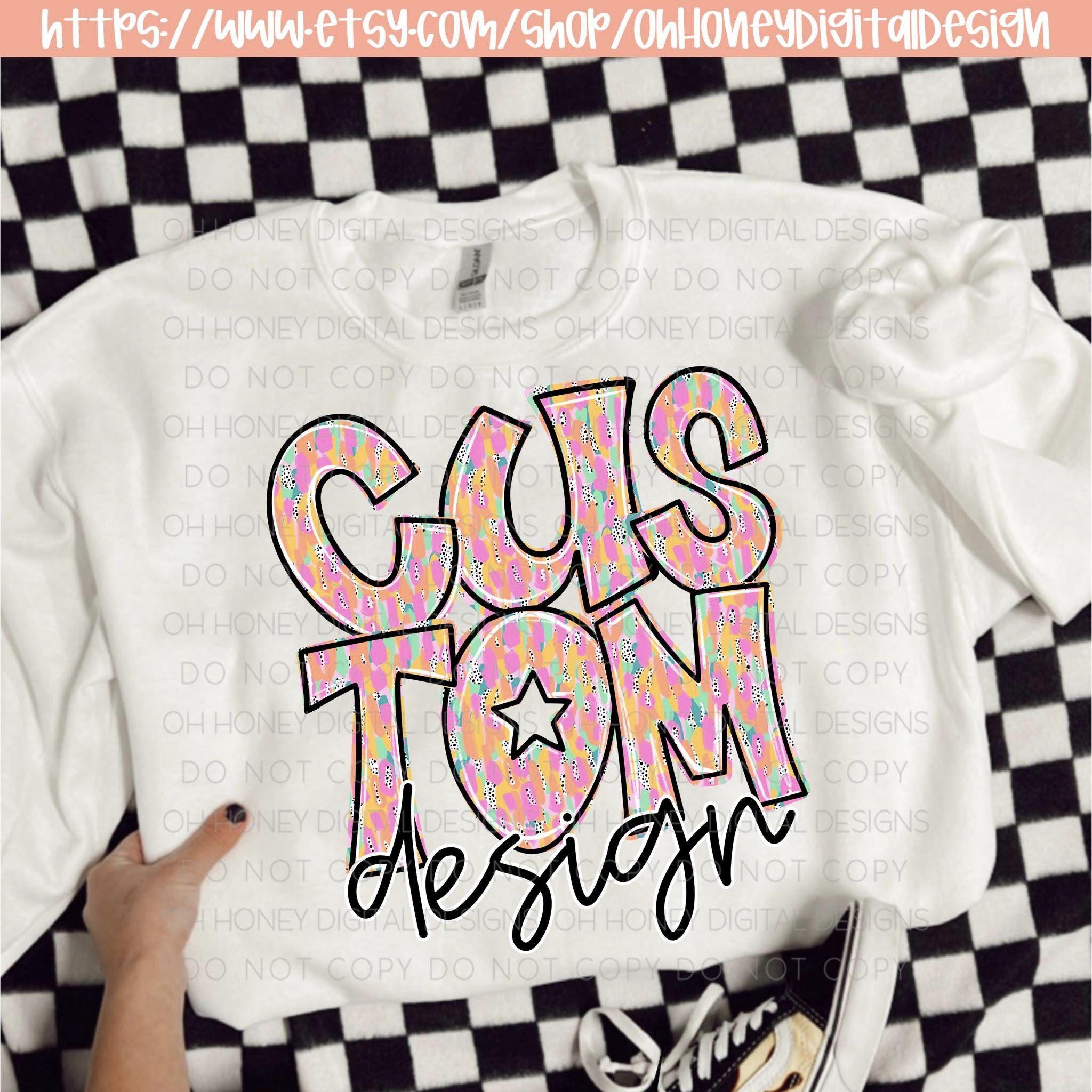 Custom Word Design Dalmation Strokes Pastel Colors PNG – Oh Honey ...